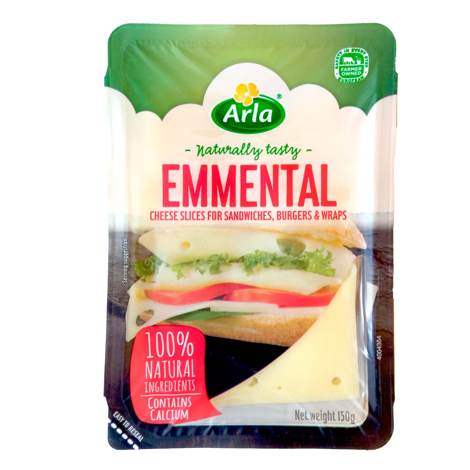 Arla Emmental Natural Slice Cheese 150g – Jaya Grocer | Plaza Jelutong