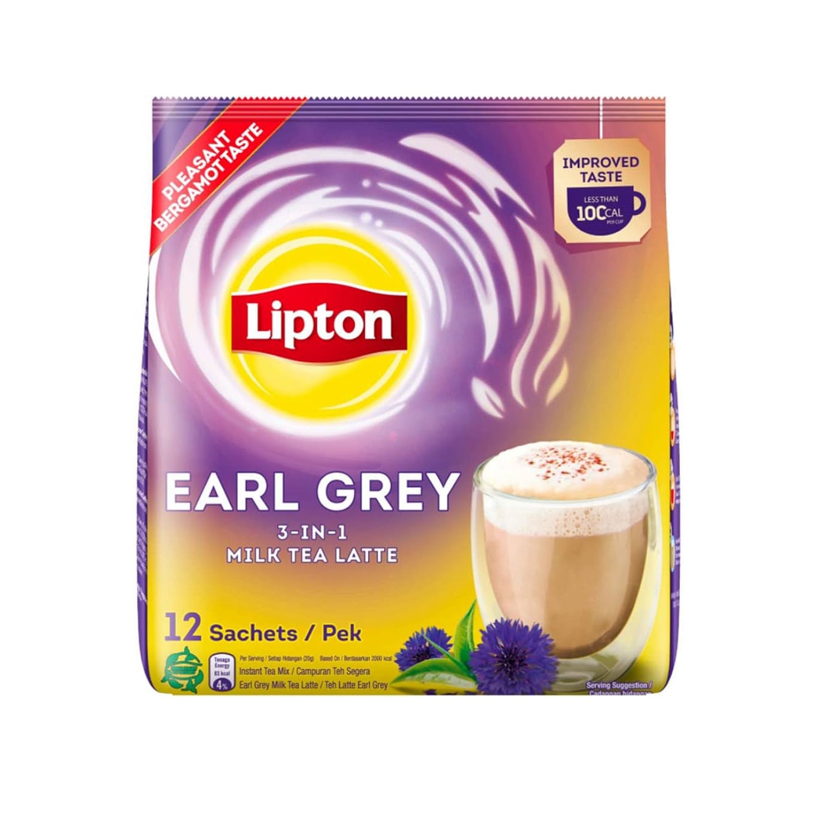 Lipton 3-in-1 Milk Tea Latte Earl Grey 21g x 12 – Jaya Grocer | Plaza ...