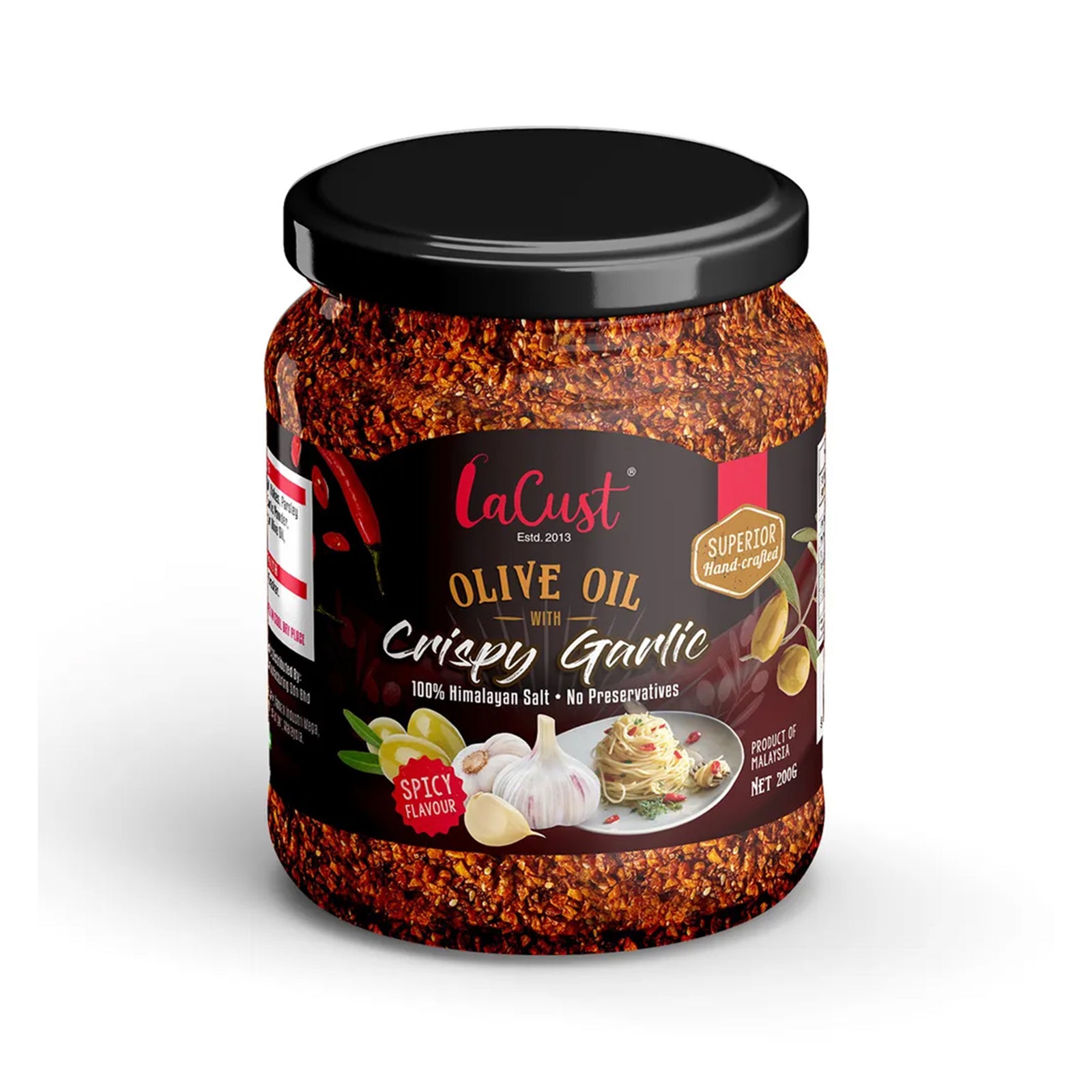 Lacust Spicy Garlic with Olive Oil 200g – Jaya Grocer | Plaza Jelutong