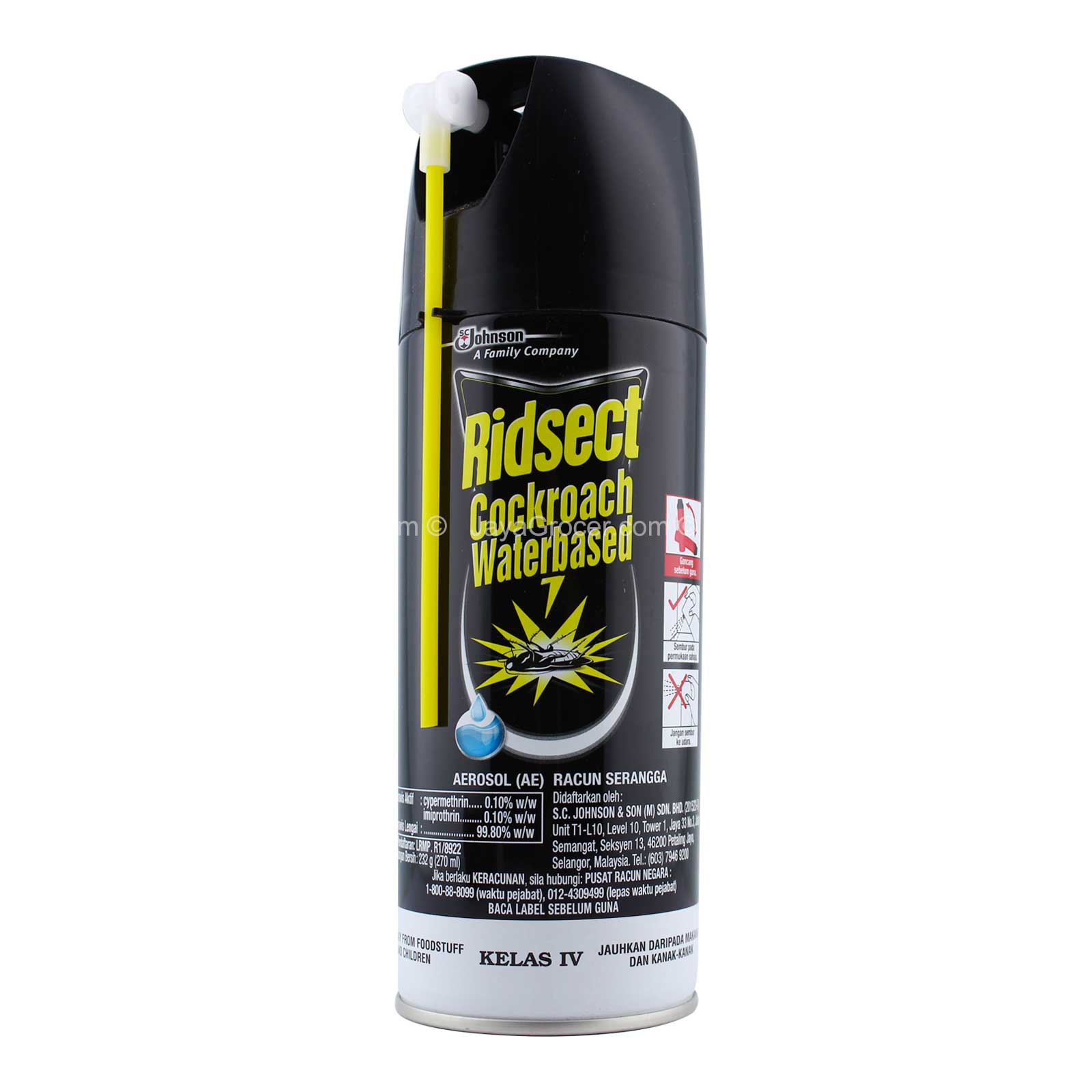 Ridsect Cockroach Waterbased Spray Aerosol 270ml – Jaya Grocer | Plaza ...