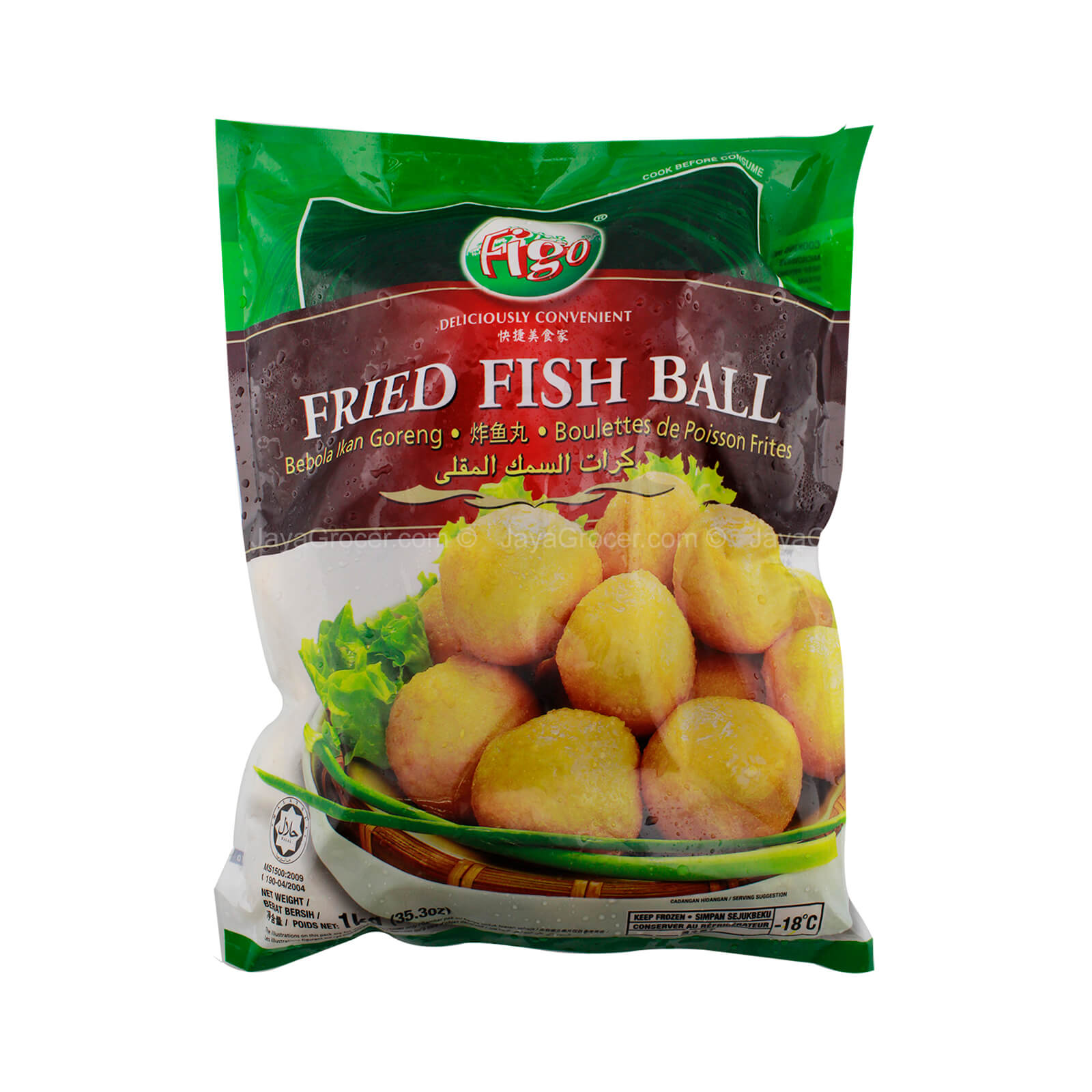 Figo Frozen Fried Fish Ball 1kg – Jaya Grocer | Plaza Jelutong