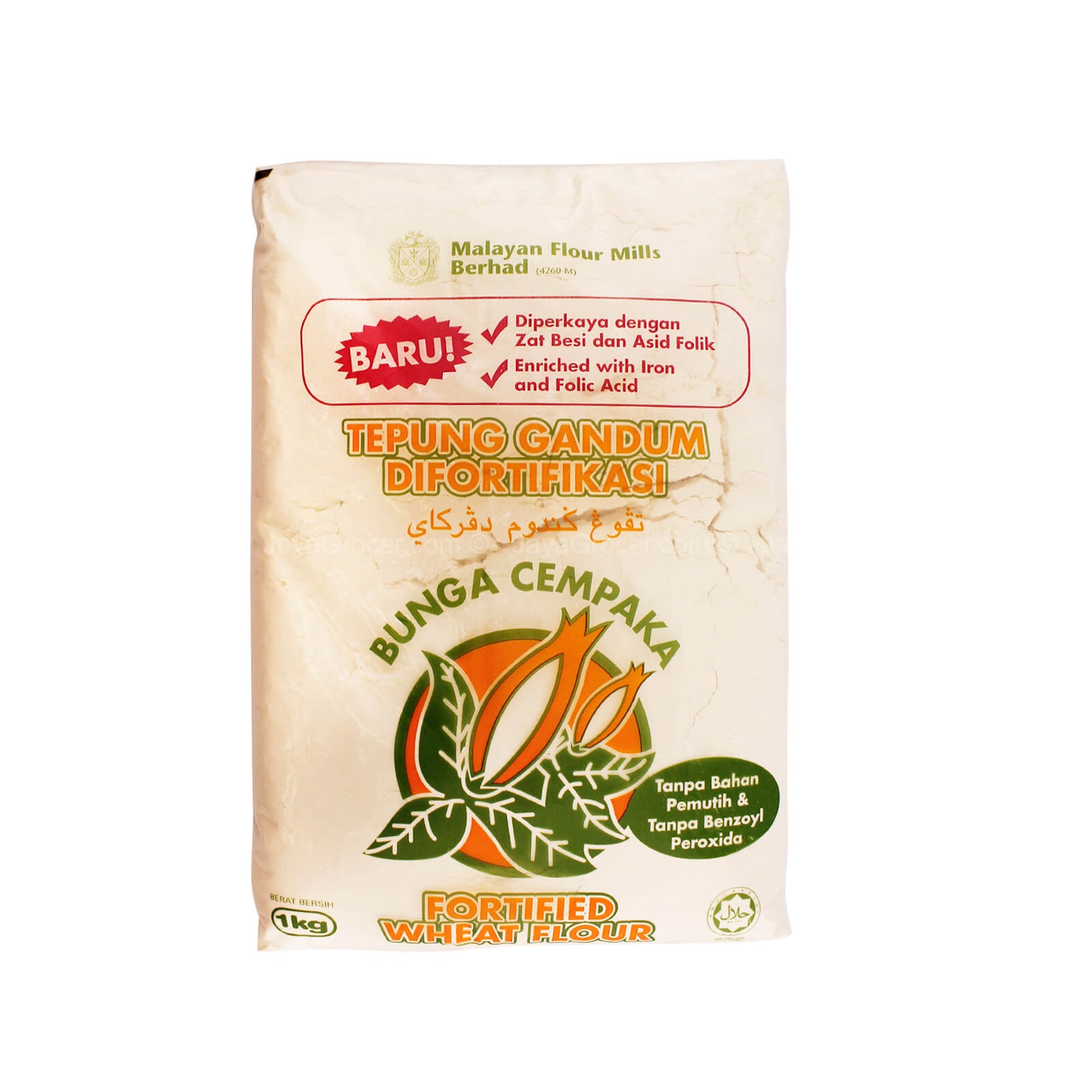 MFM BUNGA CEMPAKA FORTIFIED FLOUR 1KG *1 – Jaya Grocer | Plaza Jelutong