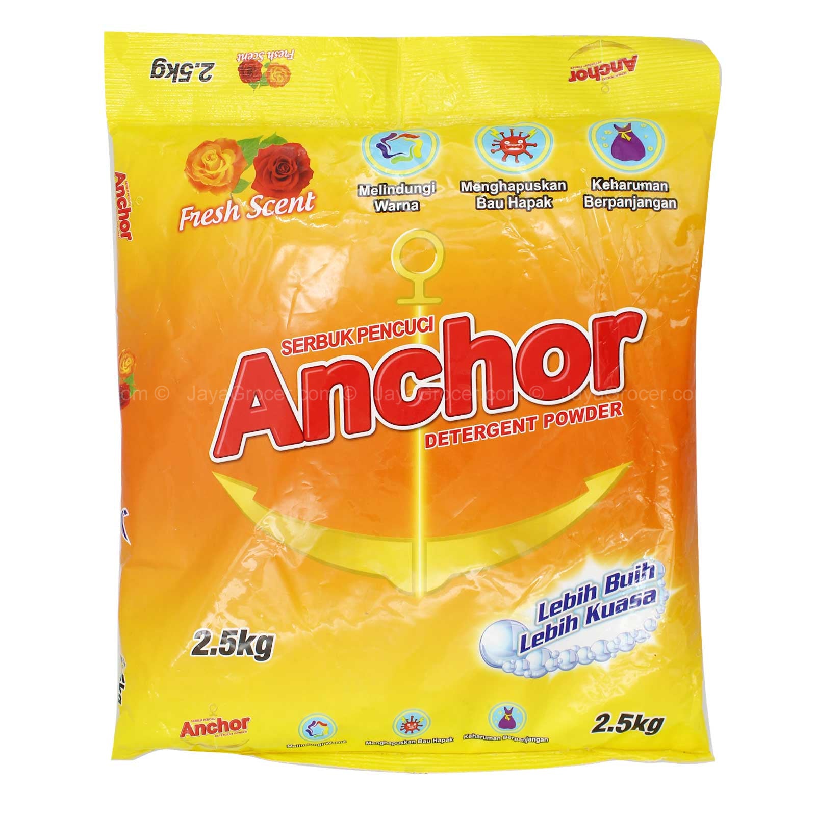 Anchor Detergent Powder Fresh Scent 2.5kg – Jaya Grocer | Plaza Jelutong