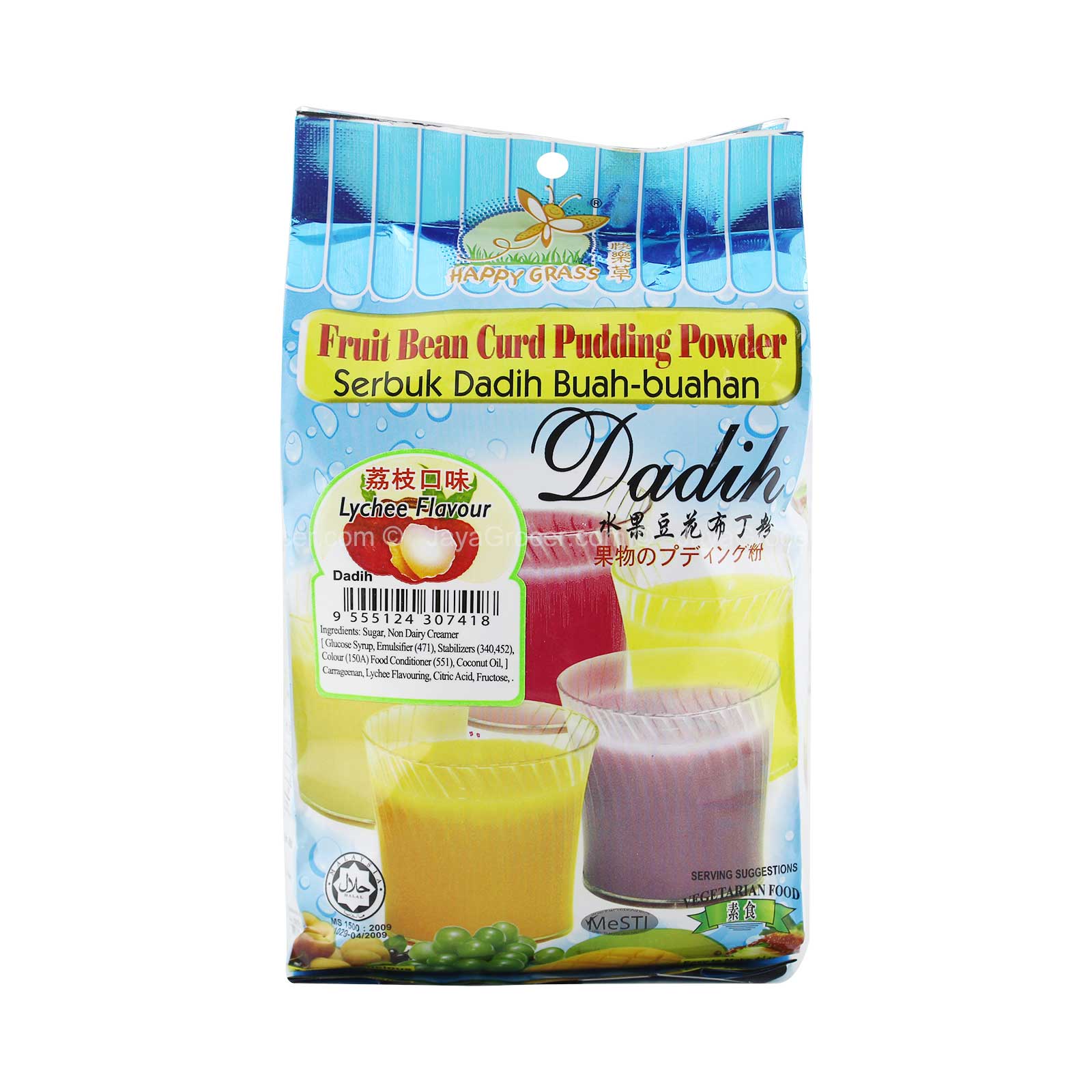 Happy Grass Lychee Flavour Fruit Bean Curd Pudding Powder 360g – Jaya ...