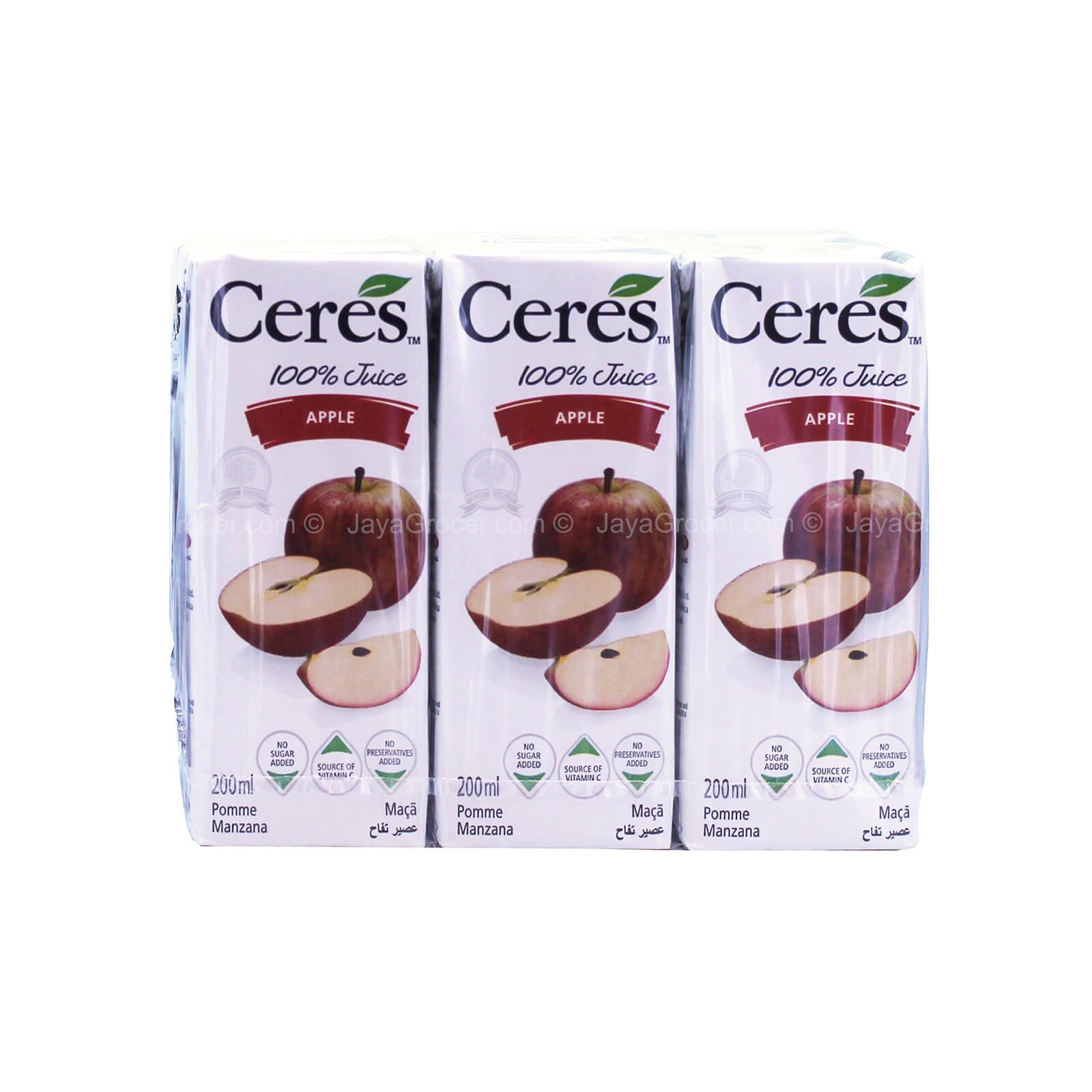 Ceres Apple Juice 200ml x 6 – Jaya Grocer | Plaza Jelutong