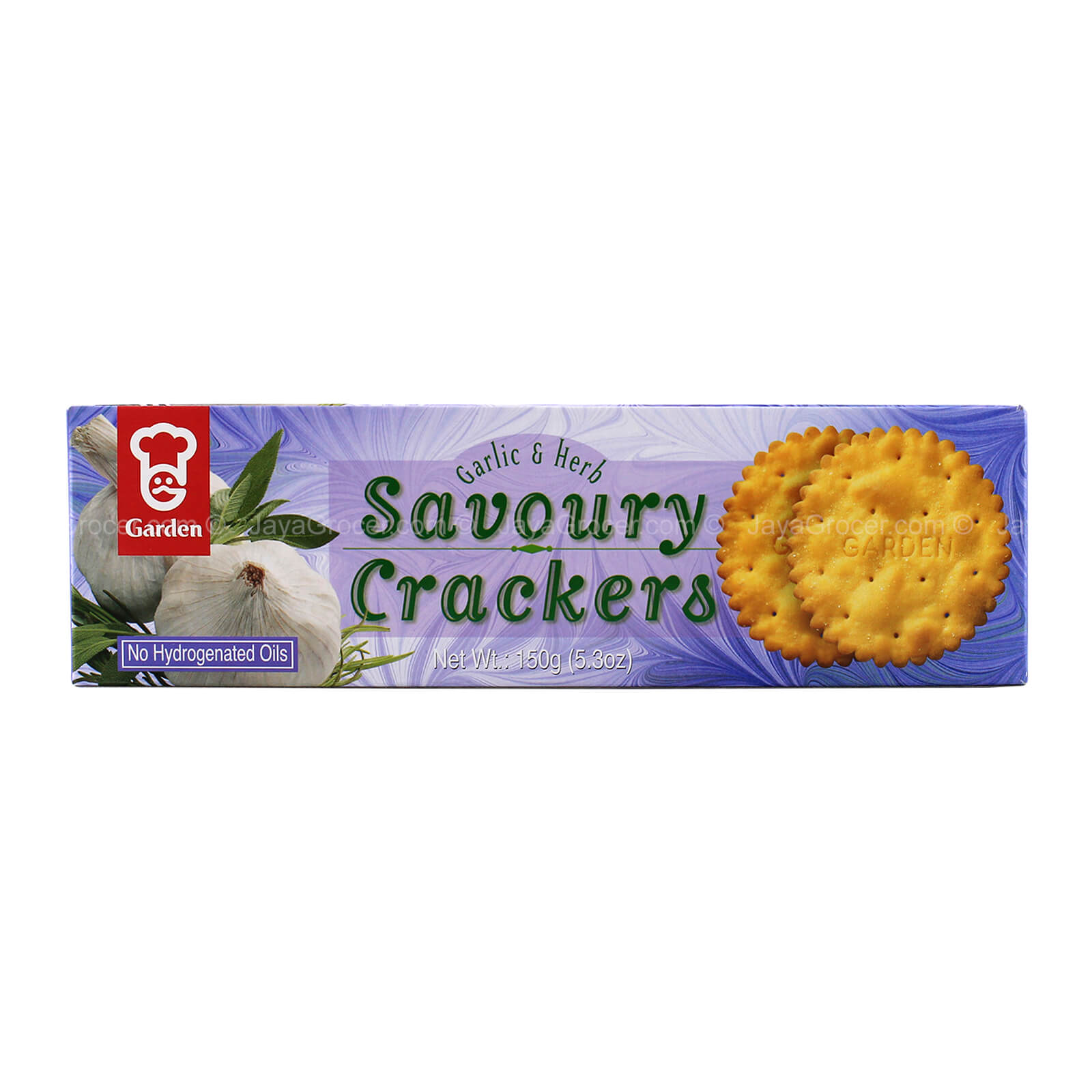 Garden Garlic & Herb Savoury Crackers 150g – Jaya Grocer | Plaza Jelutong