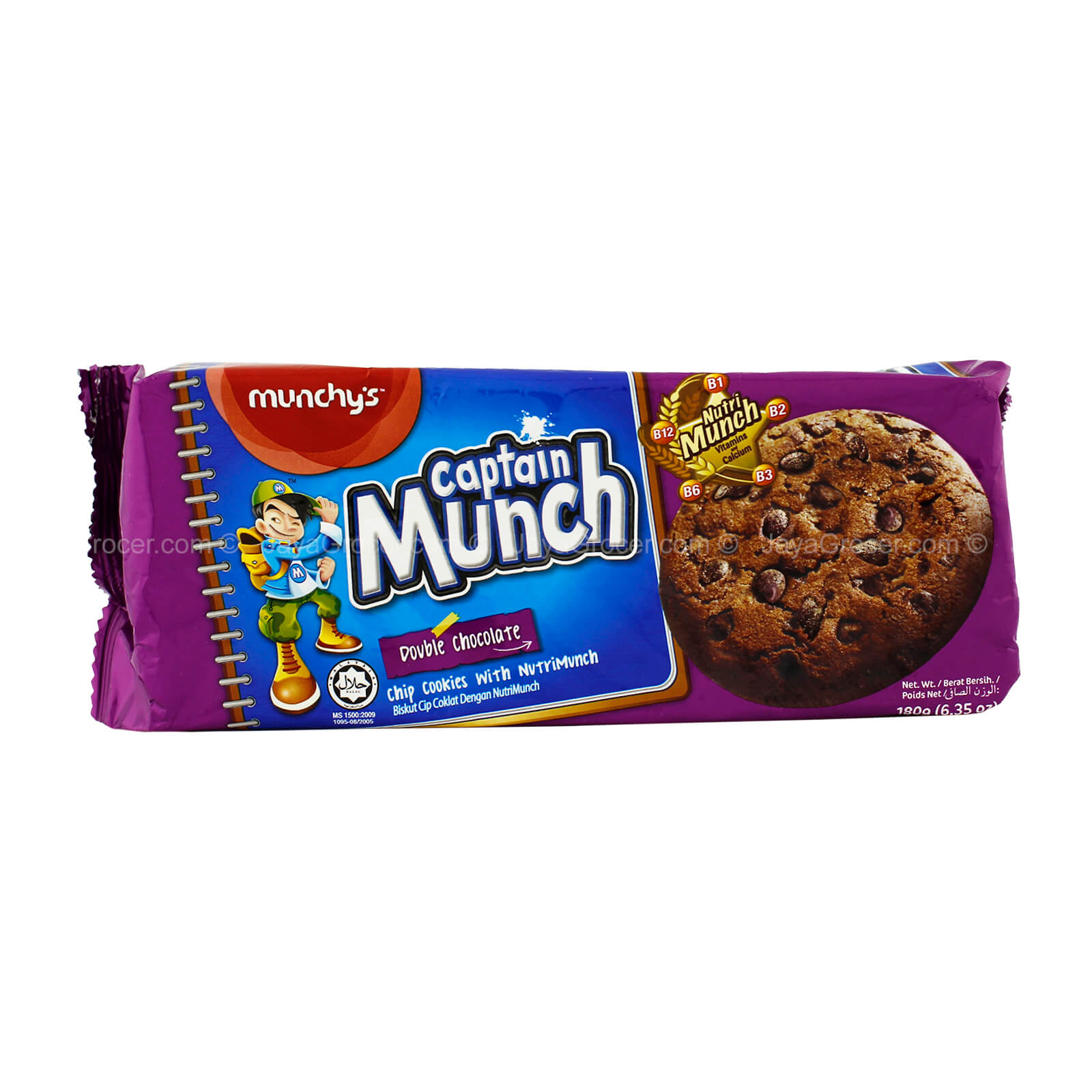 Munchy's Captain Munch Double Chocolate Chip Cookies 180g – Jaya Grocer ...