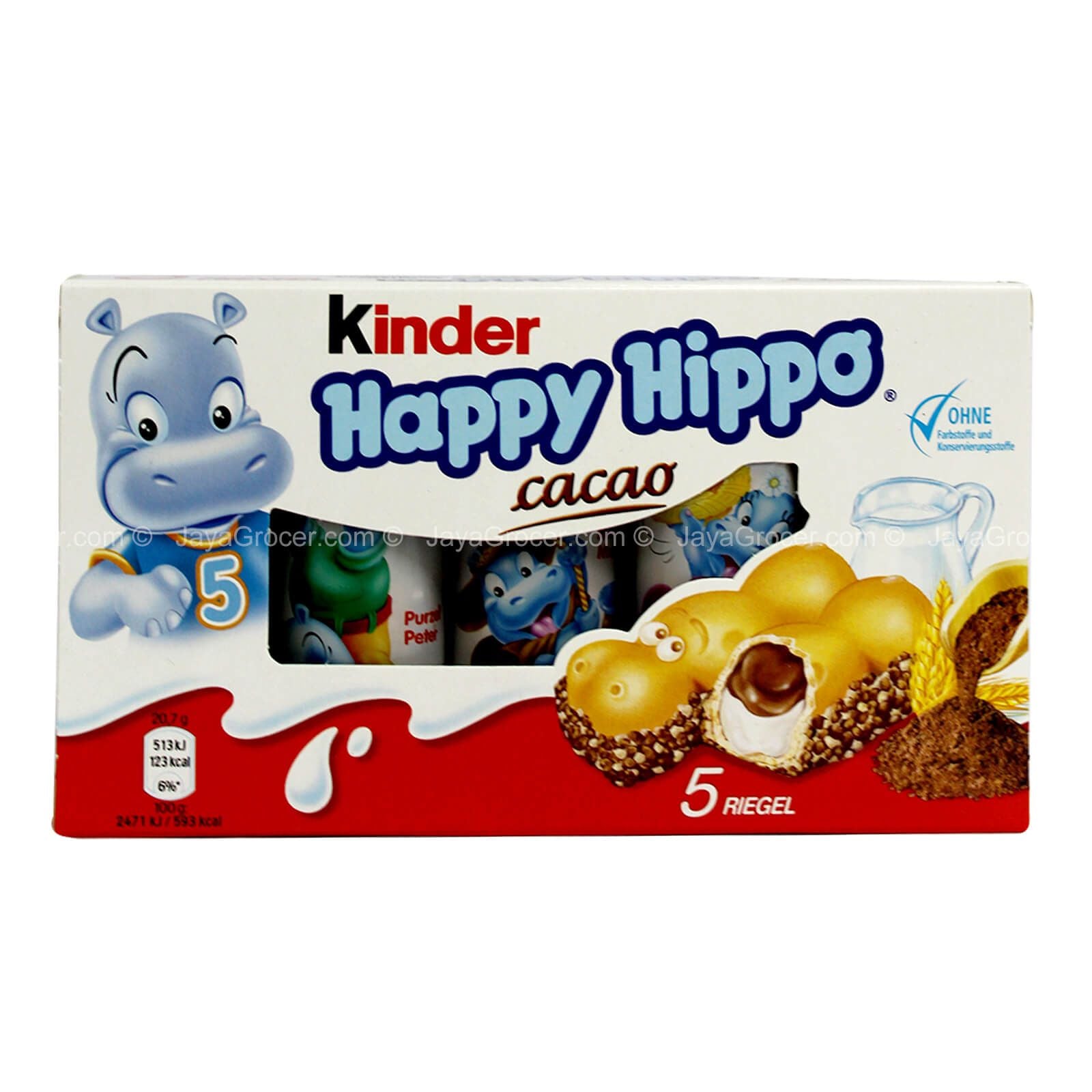 Kinder Happy Hippo Cocoa Cream Biscuits 103g – Jaya Grocer | Plaza Jelutong