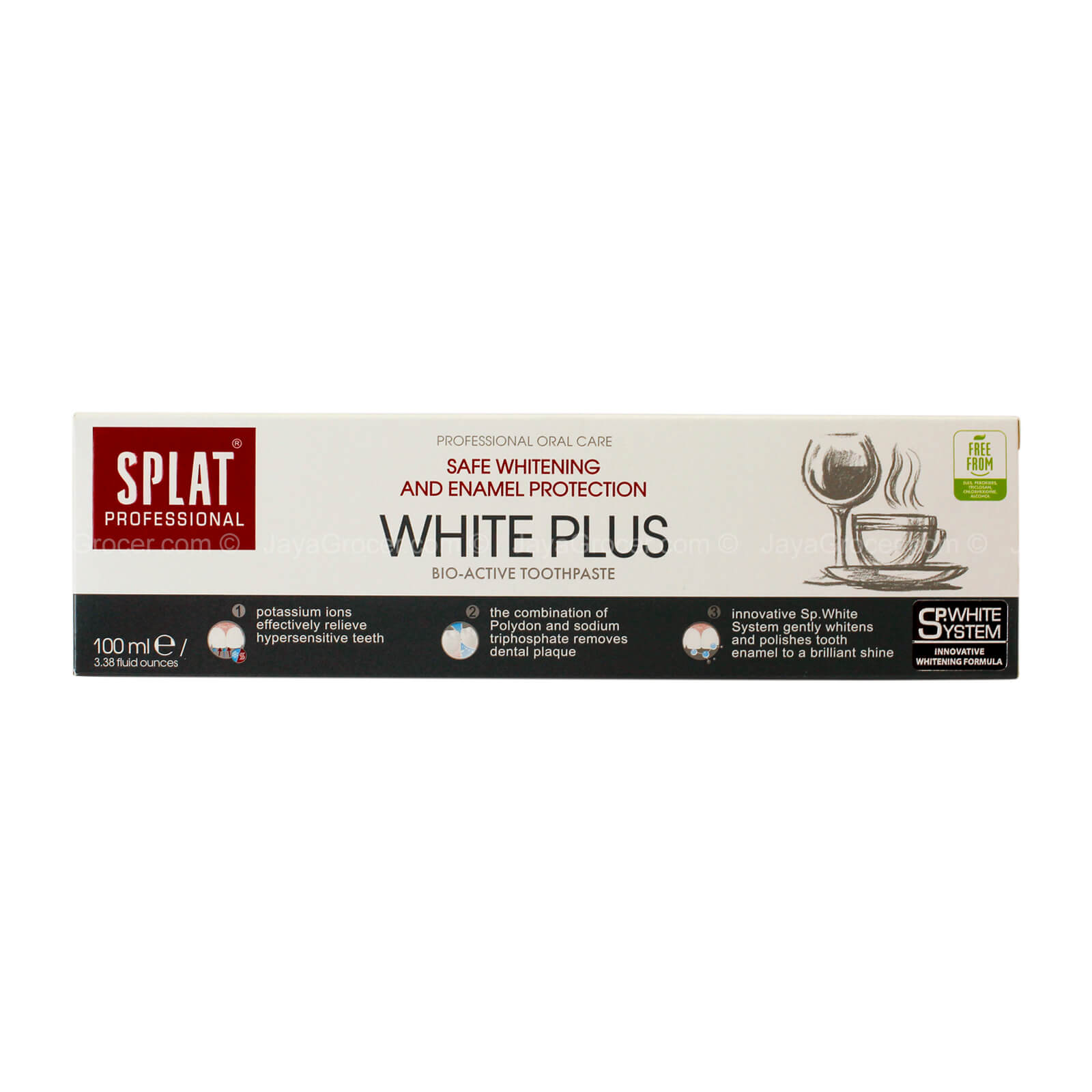 Splat White Plus Bio-Active Toothpaste 100ml – Jaya Grocer | Plaza Jelutong